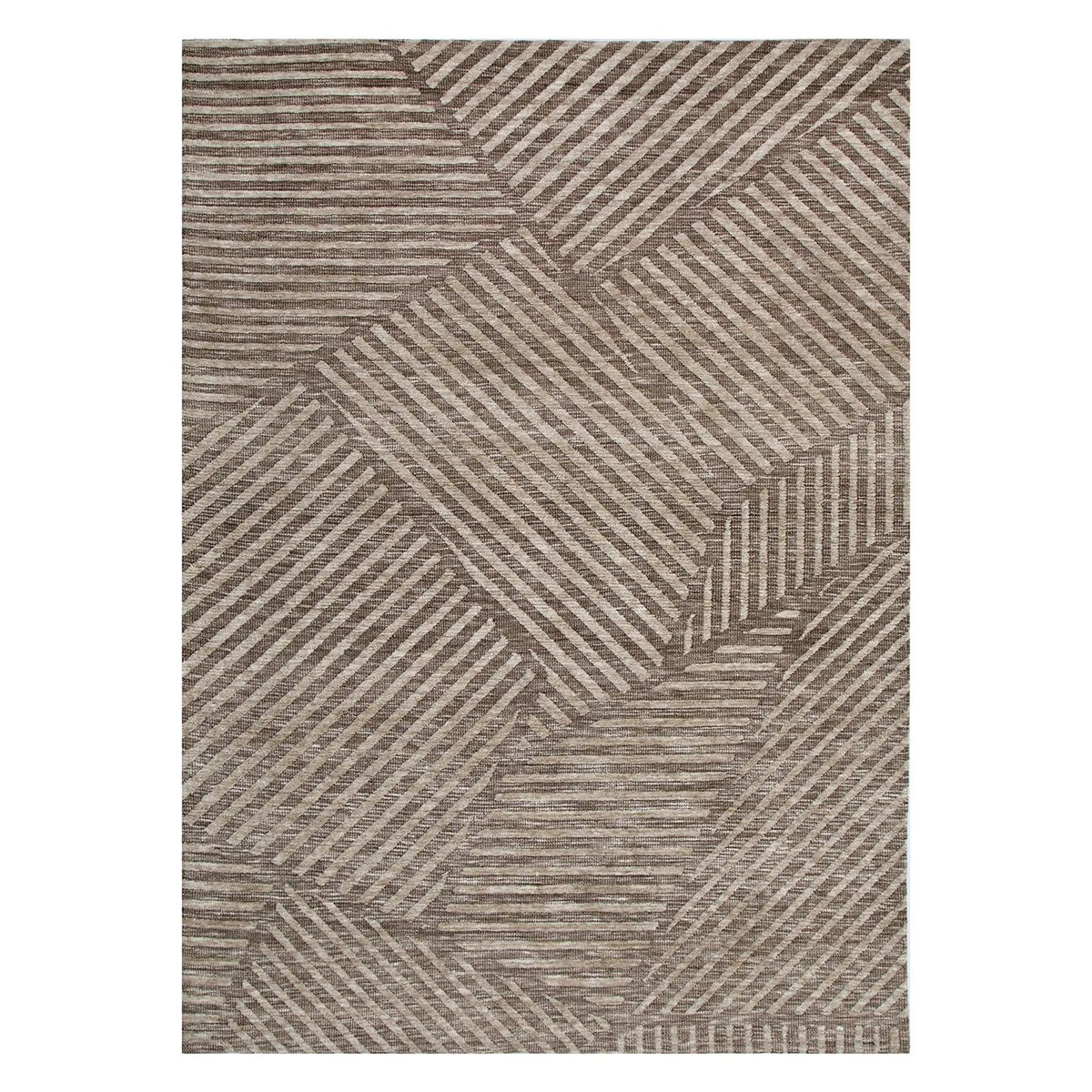 Collaroy Abstract Geo Floor Rug Coffee - DecoRug – Love That Homewares
