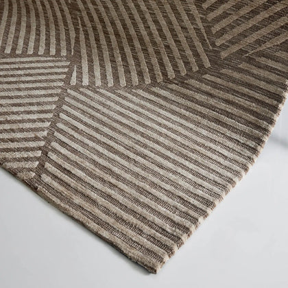 Collaroy Abstract Geo Floor Rug Coffee - DecoRug – Love That Homewares