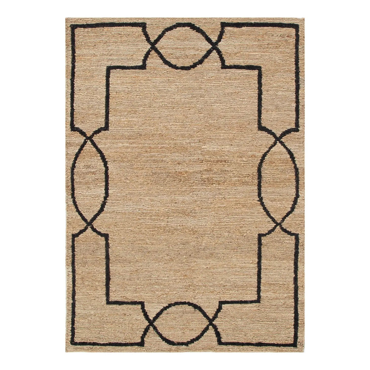 Huntly Natural Black Jute Rug by DecoRug: Rustic Charm and Durability ...