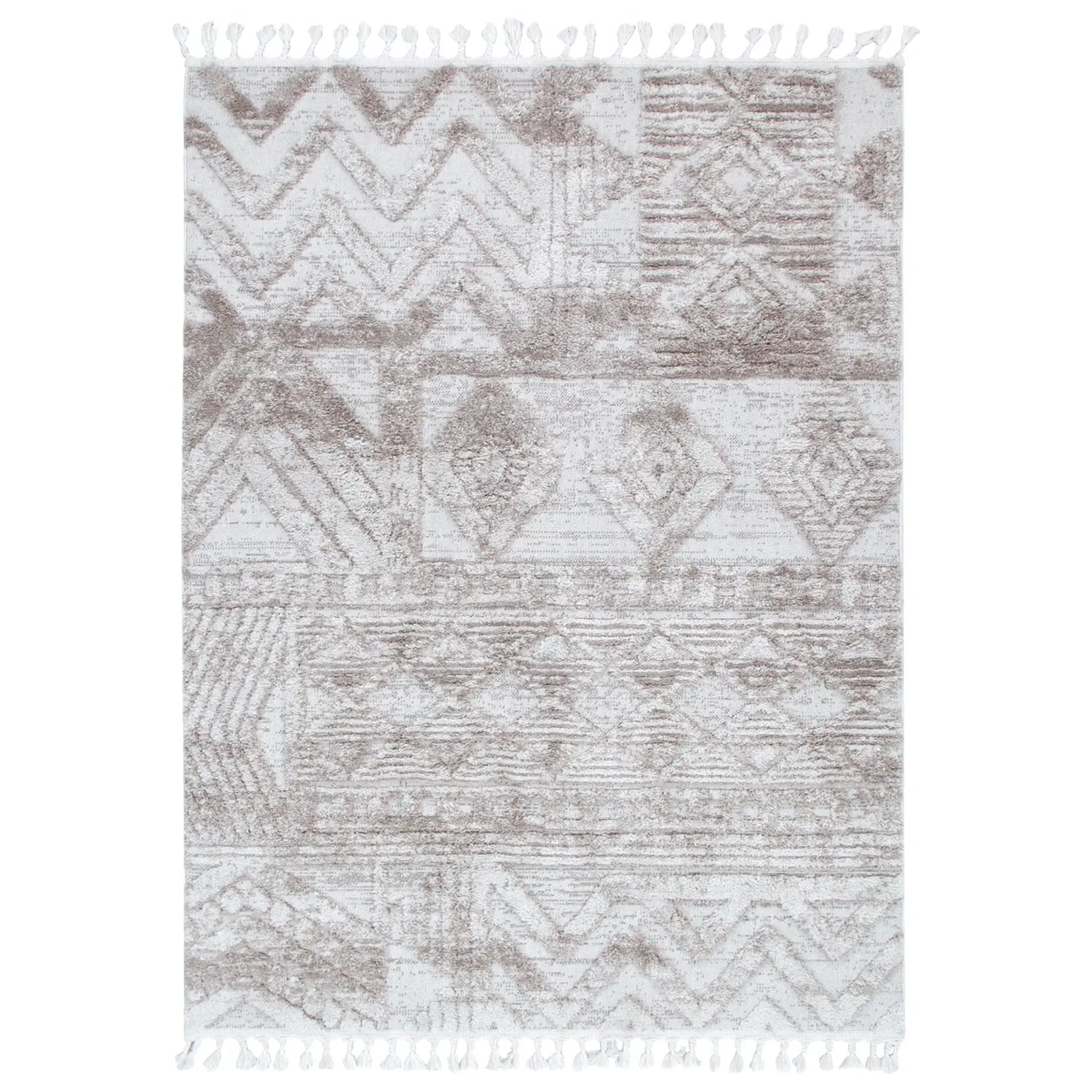 Zellige Tribal White Beige Rug - DecoRug – Love That Homewares